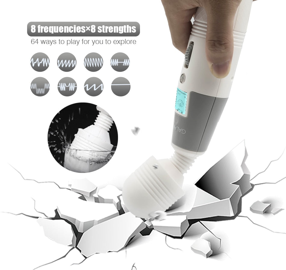 64 Modes Body Massage Powerful Magic Wand Vibrator Lusty Age